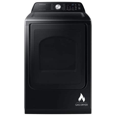Samsung 7 4 Cu Ft Vented Front Load Smart Gas Dryer In Brushed Black