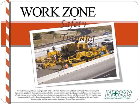 Road Construction Work Zone Safety Ppt