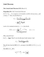 Understanding Central Limit Theorem And Limit Theorems Course Hero