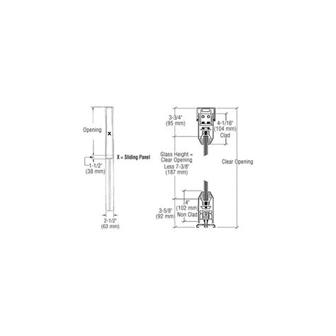 buy sdr1asa crl satin anodized x x format sliding door entrance