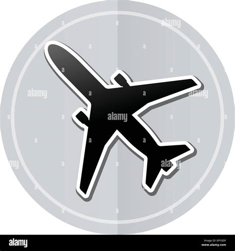 Illustration Of Airplane Sticker Icon Simple Design Stock Vector Image And Art Alamy