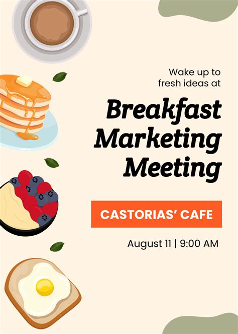 Free Breakfast Invitation Templates Editable And Printable