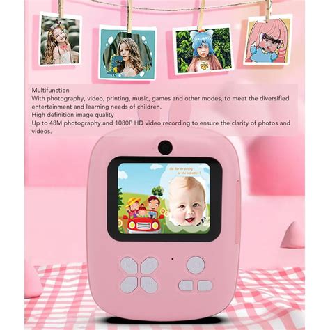 دوربین عکاسی و فیلمبرداری دیجیتال کودک با چاپ فوری حرارتی طرح خرگوش