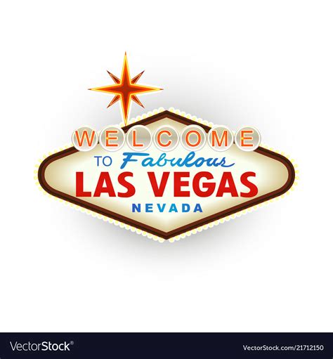 Classic Retro Welcome To Las Vegas Sign Royalty Free Vector