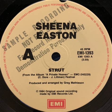 Sheena Easton ‎ Strut Records Lps Vinyl