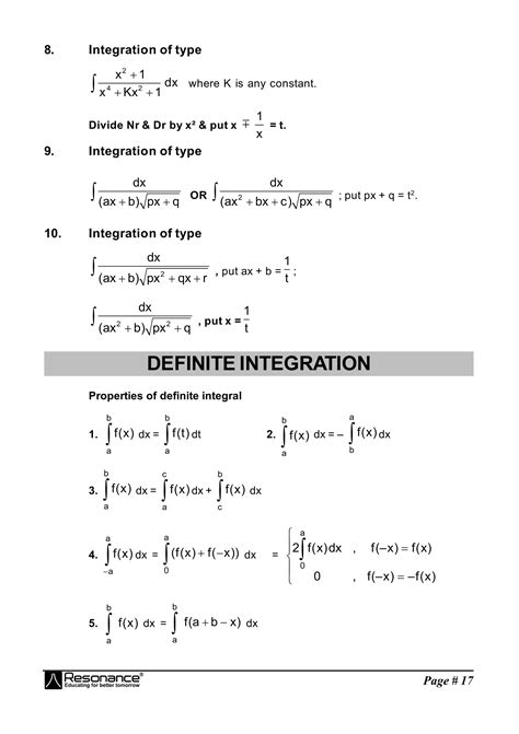 Maths Jee Formulas Pdf