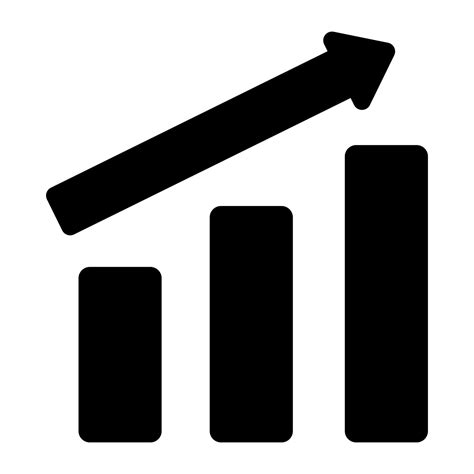 Growth Chart With Up Arrow Vector Icon Trendy Style 18763683 Vector Art At Vecteezy