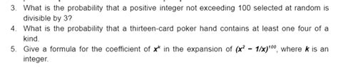 Solved What Is The Probability That A Positive Integer Chegg