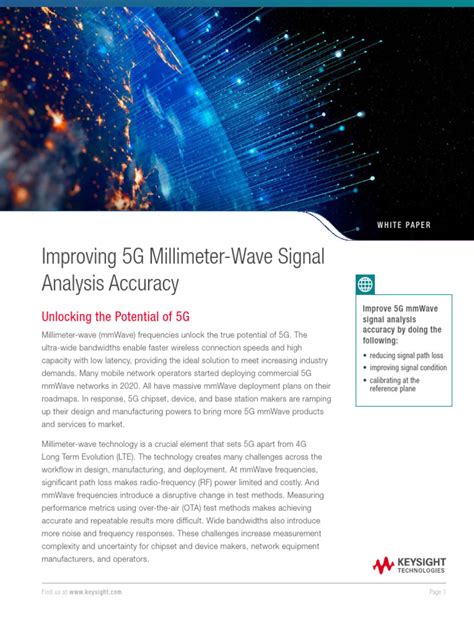 5g Millimeter Wave Signal Analysis Accuracy Pdf Signal To Noise