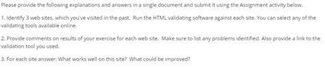 solved a ﻿identify 3 ﻿web sites which you ve visited in