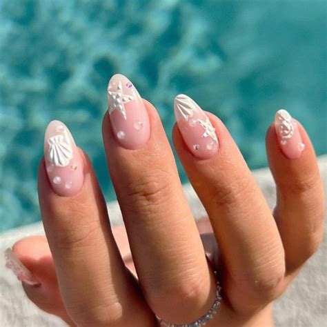 Pin By María José On Uñas Artísticas Beach Nails Fake Nails French