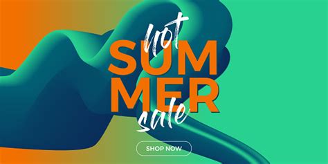 유체 및 액체 모양의 트 렌 디 한 디자인 템플릿입니다 여름 판매 다채로운 그라데이션 배경입니다 커버 포스터 전단지 프리 젠