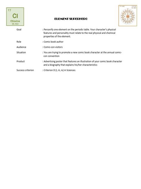 Element Superhero 2020 Pdf Superheroes Science