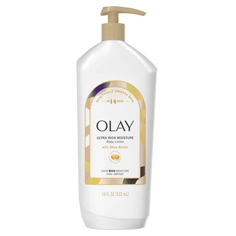 Olay Ultra Rich Moisture Body Lotion With Shea Butter 18 Fl Oz For Deep Hydration