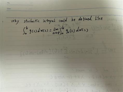 Why Stochastic Integral Could Be Defined Like Chegg Com
