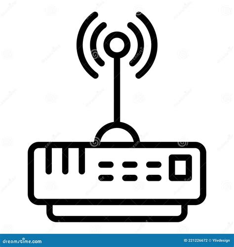 Wifi Router Internet Icon Outline Style Stock Vector Illustration Of
