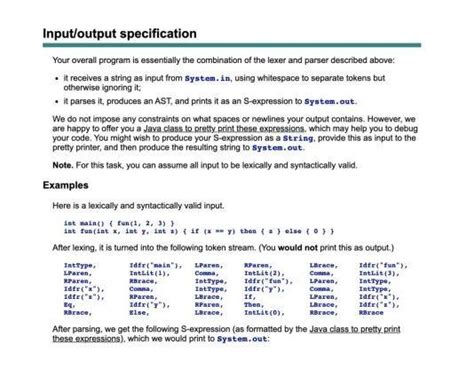 Inputoutput Specification Your Overall Program Is