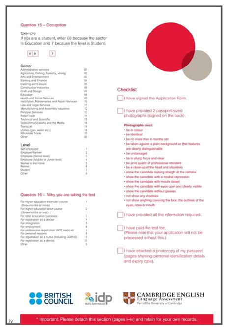 IELTS Exam Form And Answer Sheet Samples Pdf