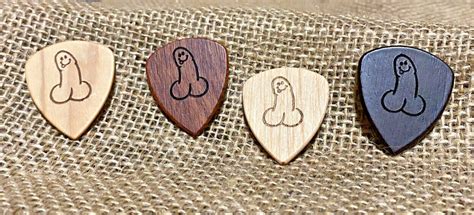 Guitar Dick Picks Thick Sturdy All Natural Hard Wood Pick Plectrums