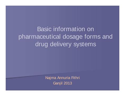 Pdf Pengenalan Dosage Form Dokumen Tips