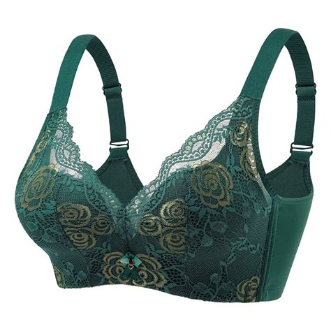Einccm Womens Wireless Lace Embroidery Bra Breathable Lightweight