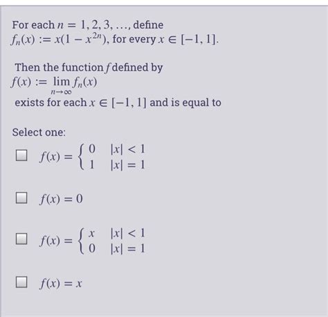 Solved For Each N 1 2 3 Define Fn X X 1 X2n For Chegg Com