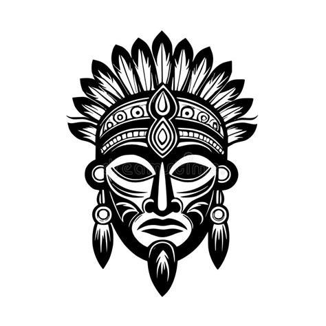 Mask Of Indian Culture And India Theme Isolated Design Illustration