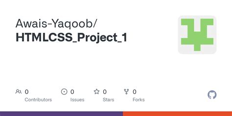 github awais yaqoob htmlcss project 1
