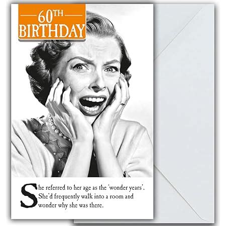 60th Birthday Card For Her Funny 60th Birthday Card Women Happy 60th