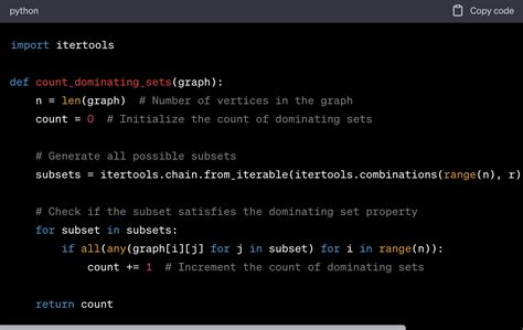 May I Know How To Find Number Of Dominating Sets In Graph Using Matlab