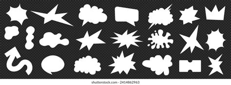 Pack Speech Bubbles Set Empty Speech Stock Vector Royalty Free Shutterstock