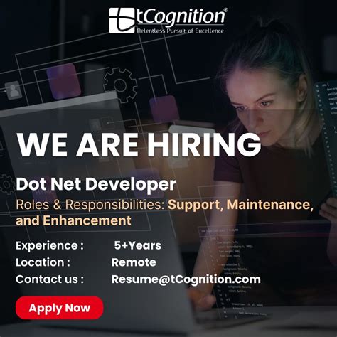 Tcognition On Linkedin Dotnetdeveloper Job Placement Engineers Tcognition Experience
