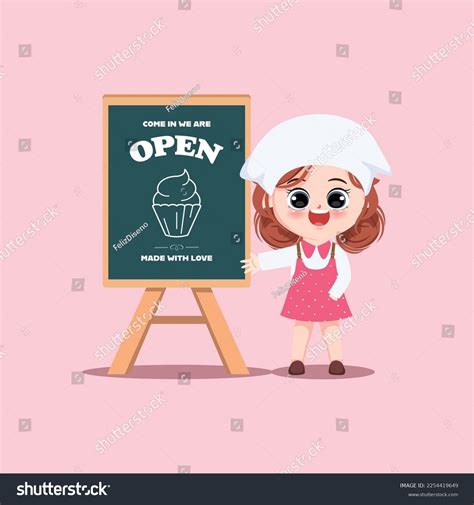 Cute Chef Menu Board Logo Background Stock Vector Royalty Free 2254419649 Shutterstock