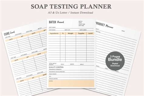 Soap Testing Templatesoap Maker Sheet Graphic By Watercolortheme
