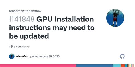 Gpu Installation Instructions May Need To Be Updated · Issue 41848