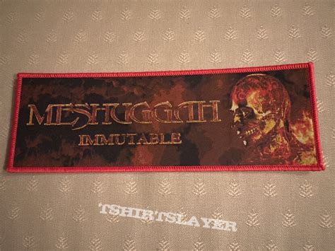 Meshuggah Immutable Red Border Strip Patch Pull The Plug Patches Tshirtslayer Tshirt And