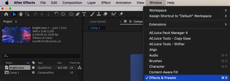 how to add effects to videos in after effects