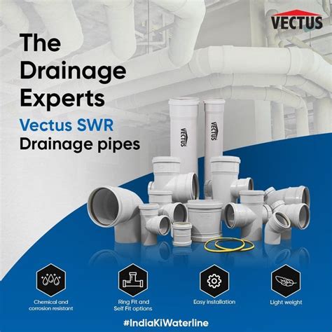 Vectus SWR Drainage Pipes Graphic Design Posters Layout Social Media