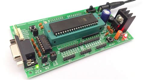 8051 Development Board At89s52 At89s51 P89v51rd2 Silicon Technolabs