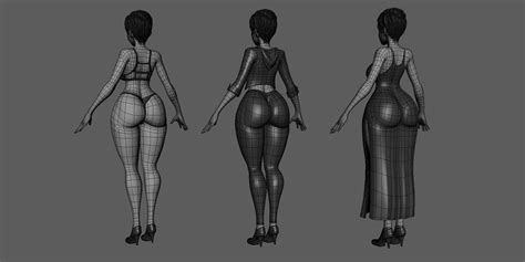 Female Basemesh Topology Uv Map 3d Model By Tsering
