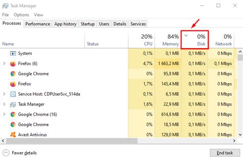 how to fix 100 disk usage in windows 10