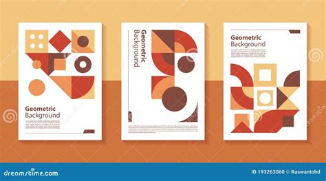 Modern Geometric Poster Background Design With Abstract Shape Stock Vector Illustration Of