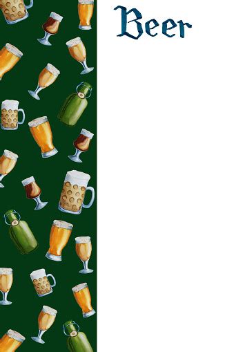 맥주 유리 모든 유형 수제 맥주 서예 디자인과 다양한 유형의 맥주의 일러스트레이션 레스토랑 일러스트 0명에 대한 스톡 벡터 아트 및 기타 이미지 Istock