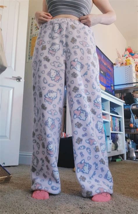 Hello Kitty Pj Pants Cute Pajamas Hello Kitty Clothes Cute Pajama Sets