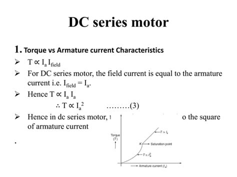 Dc Motors Characteristics Torque And Speed Equations Torque Armature