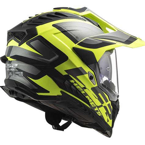 Motorcycle Tourism Helmet Ls2 Mx701 Explorer Hpfc Alter Matt Black Fluo