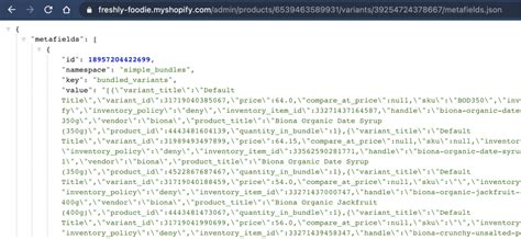 Access Bundle Details Using Shopify Metafields Simple Bundles Help Center