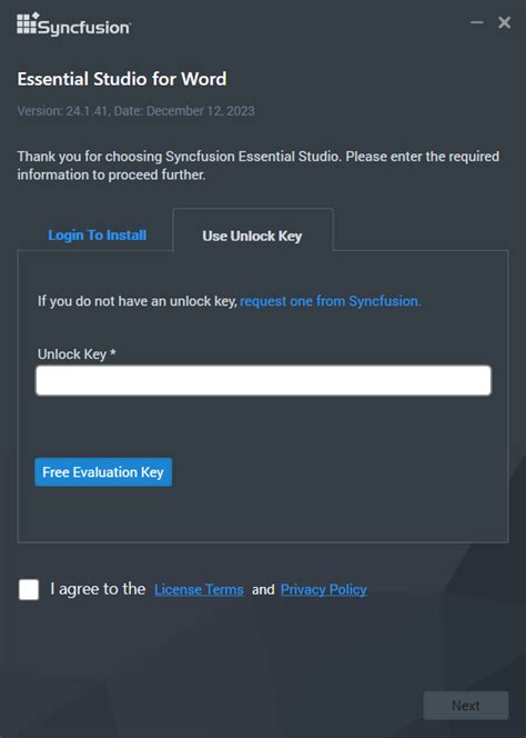 Installing Syncfusion ® Word Offline Installer Syncfusion