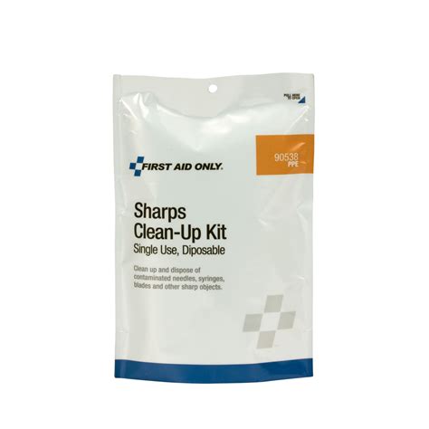 Sharps Clean Up Kit Single Use Pack First Aid Only Firstaidonly