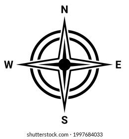 Compass Direction Symbol Map Stock Vector Royalty Free Shutterstock